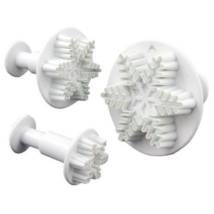 3 Sugarcraft Snowflake Cutter Plungers | Seller Vision