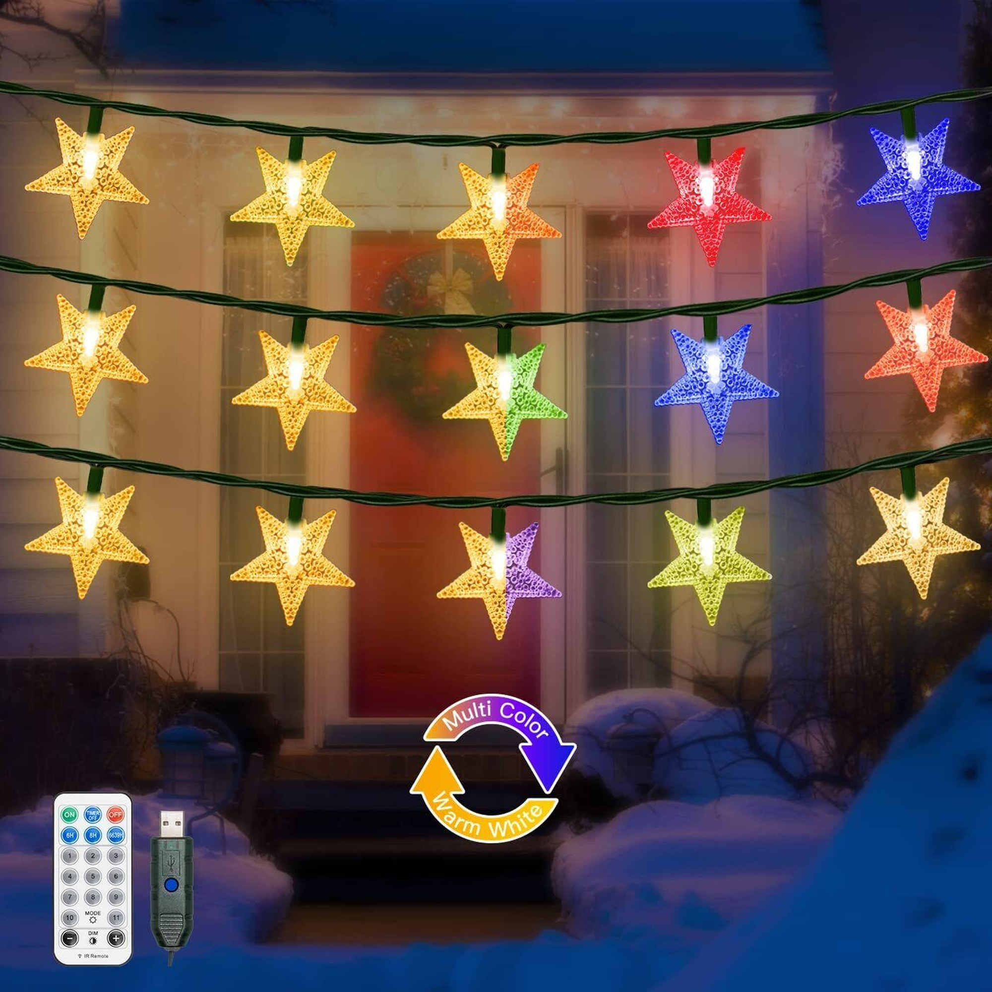 USB String Star LED Xmas Lights | Seller Vision
