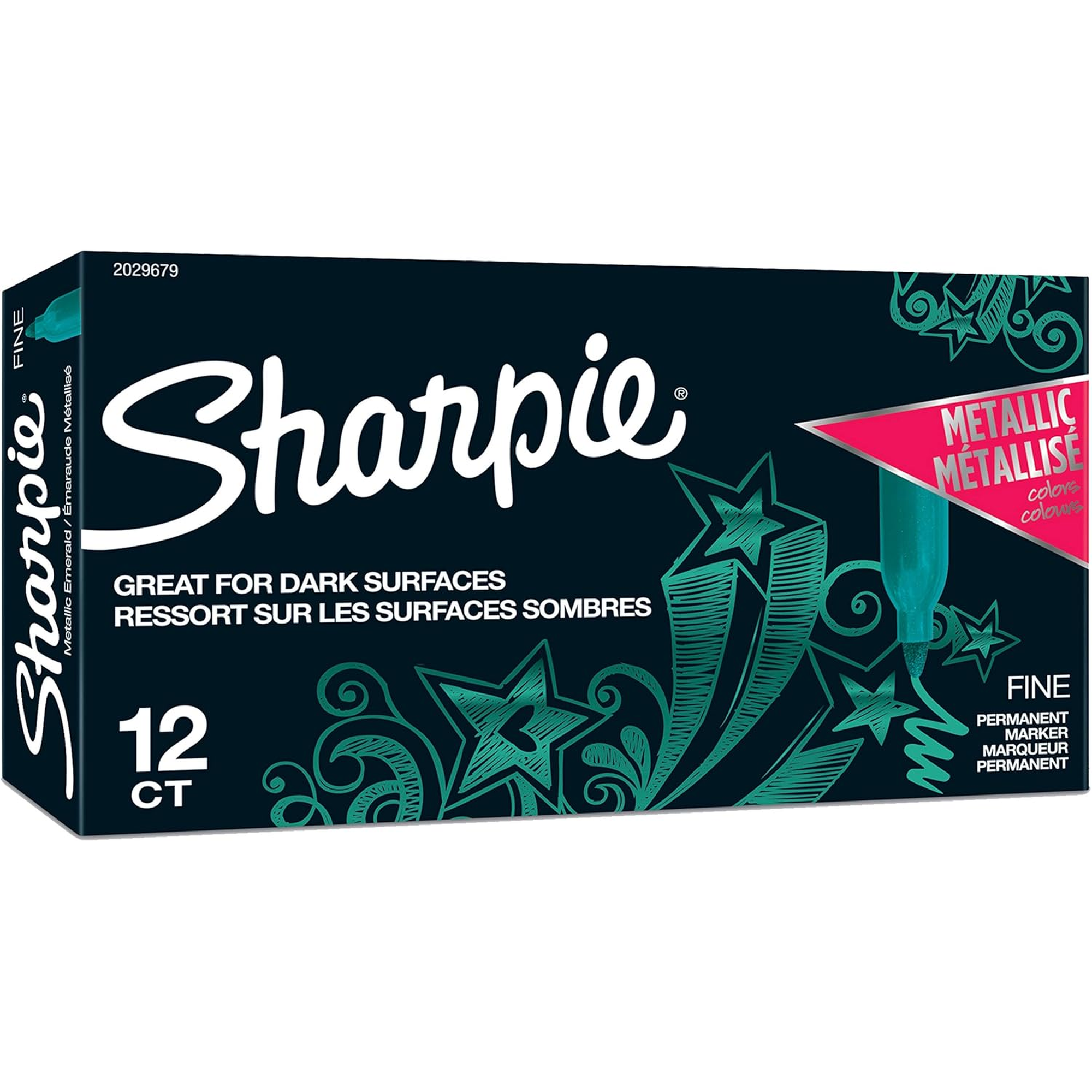 12 Sharpie Emerald Green Metallic Fine Permanent Markers | Seller Vision