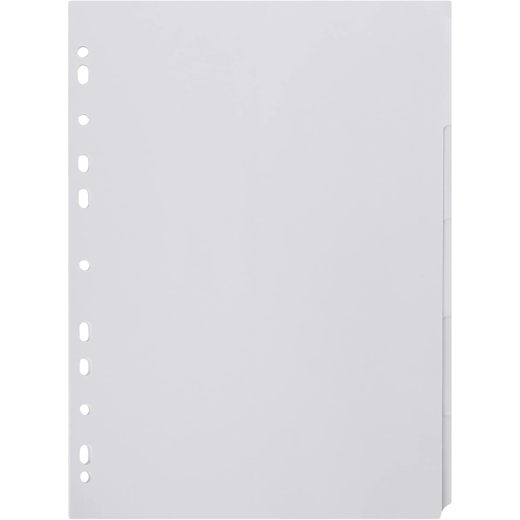 50 White A4 Multipunched 5 Part Subject Dividers | Seller Vision